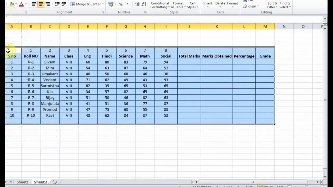 How To Create Student Report In Excel How To Create The Bar Graph In Excel Excel Basic How To Create Student Report In Excel How To Create The Bar Graph In Excel Excel Basic