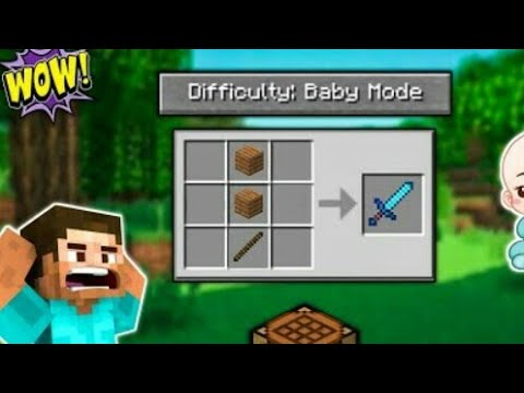 Beating Minecraft but as a baby mode - Minecraft baby mode #minecraft ...