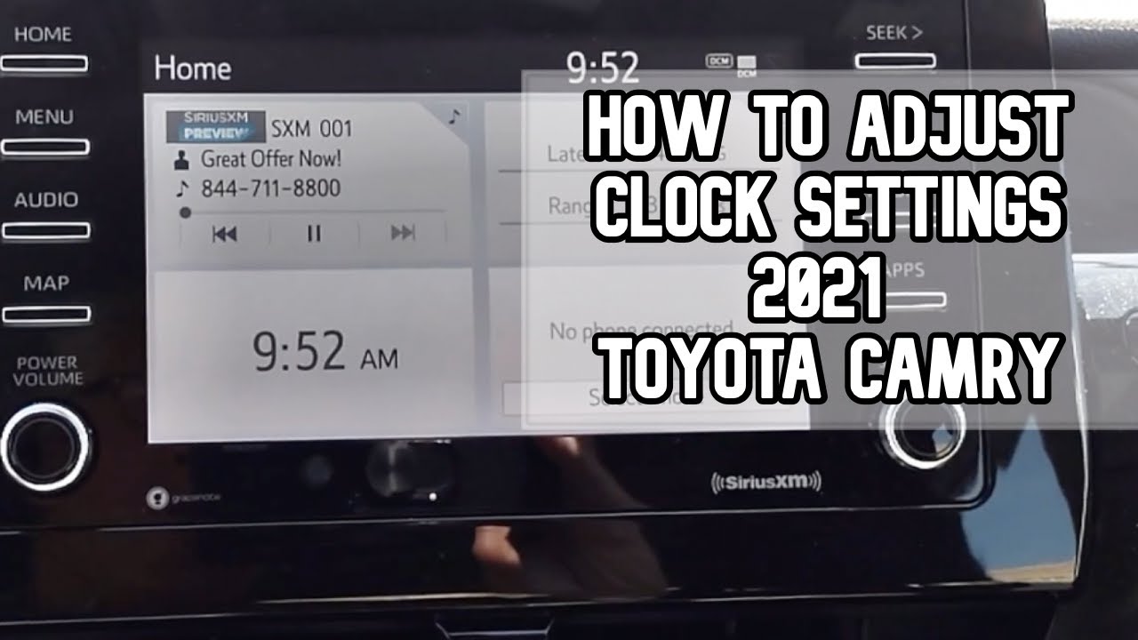 How to adjust clock settings 2021 Toyota Camry - YouTube