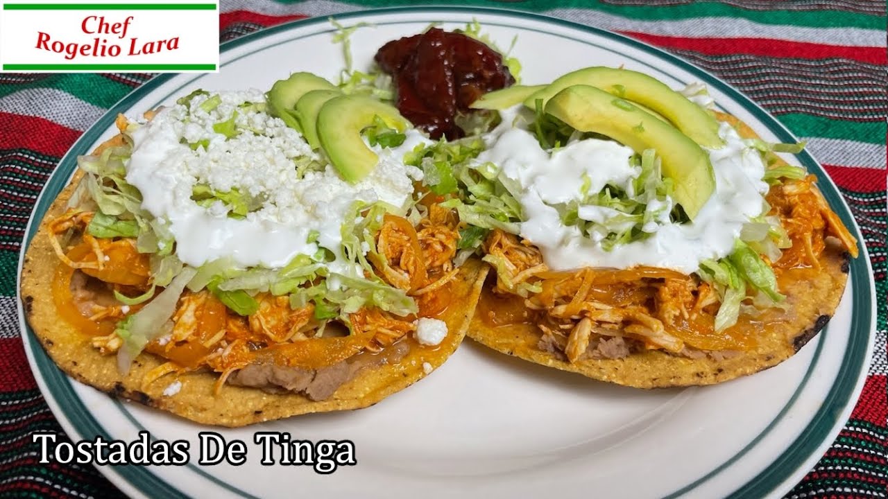 Tostadas de tinga de pollo en chipotle , Chicken tinga tostadas - YouTube