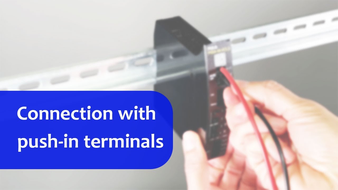 Connection with push-in terminals - YouTube