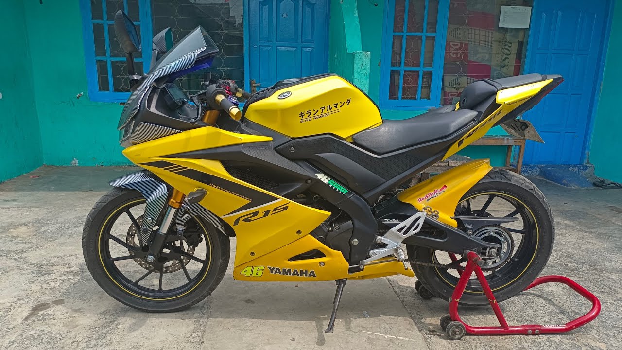 Yamaha R15 V3 2018 warna kuning langka murah meriah - YouTube