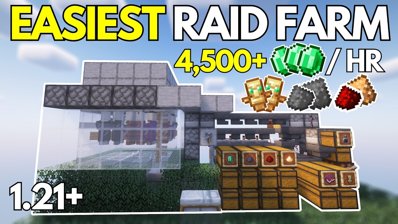 BEST RAID Farm for Minecraft Bedrock 1.21+ - YouTube