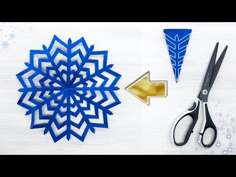 🩵 Yeni Başlayanlar İçin En Kolay Kağıttan Kar Tanesi Eğitimi A4 Kağıt Kesme Sanatı DIY Kış El İşi F