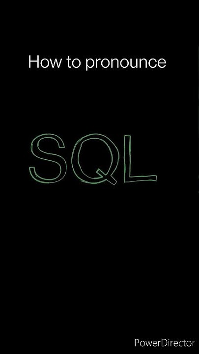How to pronounce SQL? Its 'Ess-cue-ell', not 'sequel'. #sql #pronunciation - YouTube