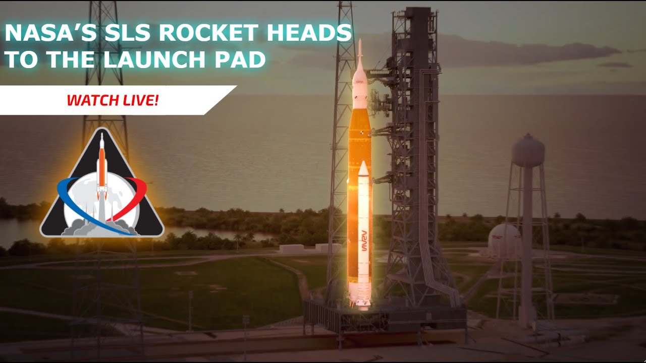 Watch NASA's SLS rocket Roll to the Launch Pad! - YouTube