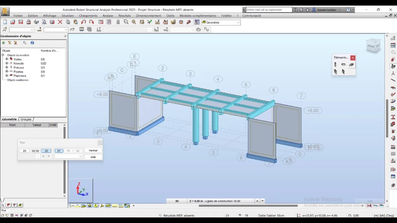 Projet Pont Poutre en béton arme 1.2 Modélisation avec robot structure ...