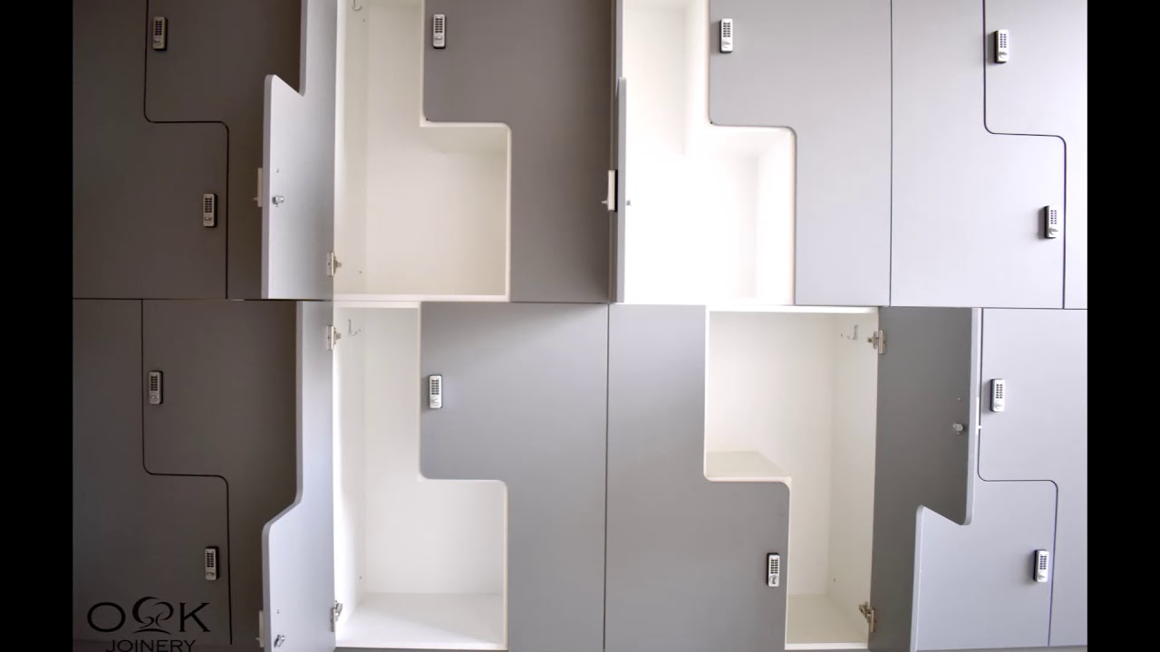 Ok Joinery ltd`s Z-Lockers range Stepped lockers 2-step lockers - YouTube