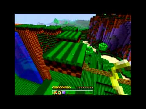 Minecraft Sonic Craft adventure map part 1 - Green Hill - YouTube