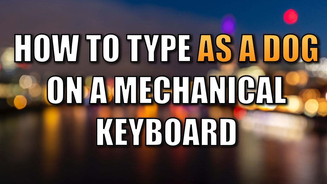 How To Type as a DOG on a Mechanical Keyboard - YouTube