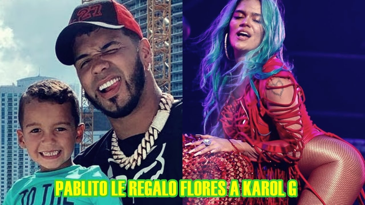 El hijo de Anuel (Pablito) Nunca le regalo flores a Karol G en Concierto - YouTube