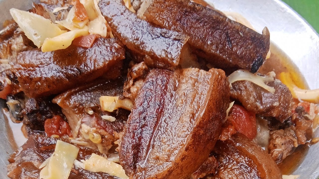 Naga style smoked pork with bambooshoot#nagastylesmokedpork# ...