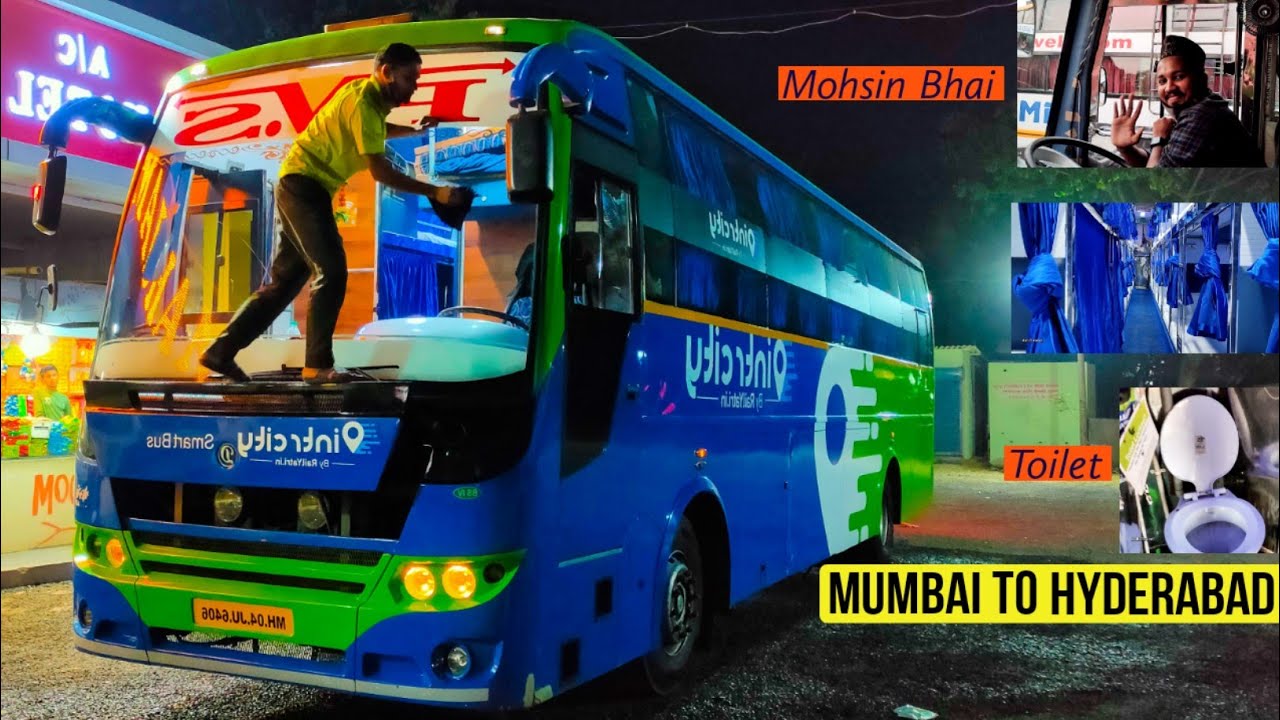 IntrCity Smart Bus by Railyatri | Mumbai to Hyderabad Cabin ride | AC ...