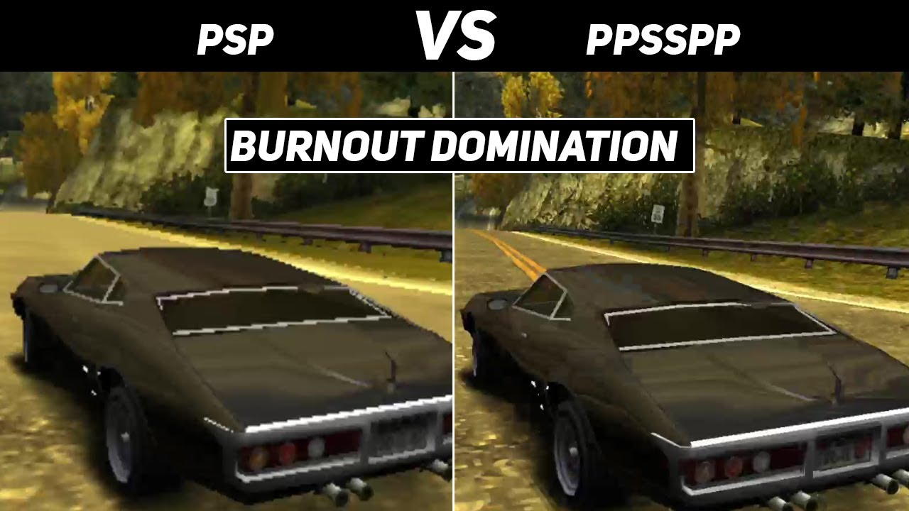 PSP VS PPSSPP | BURNOUT DOMINATION | GRAPHIC COMPARISON - YouTube