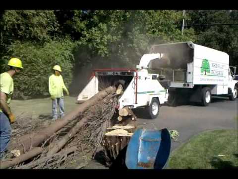 North Valley Tree Service Chipper - YouTube