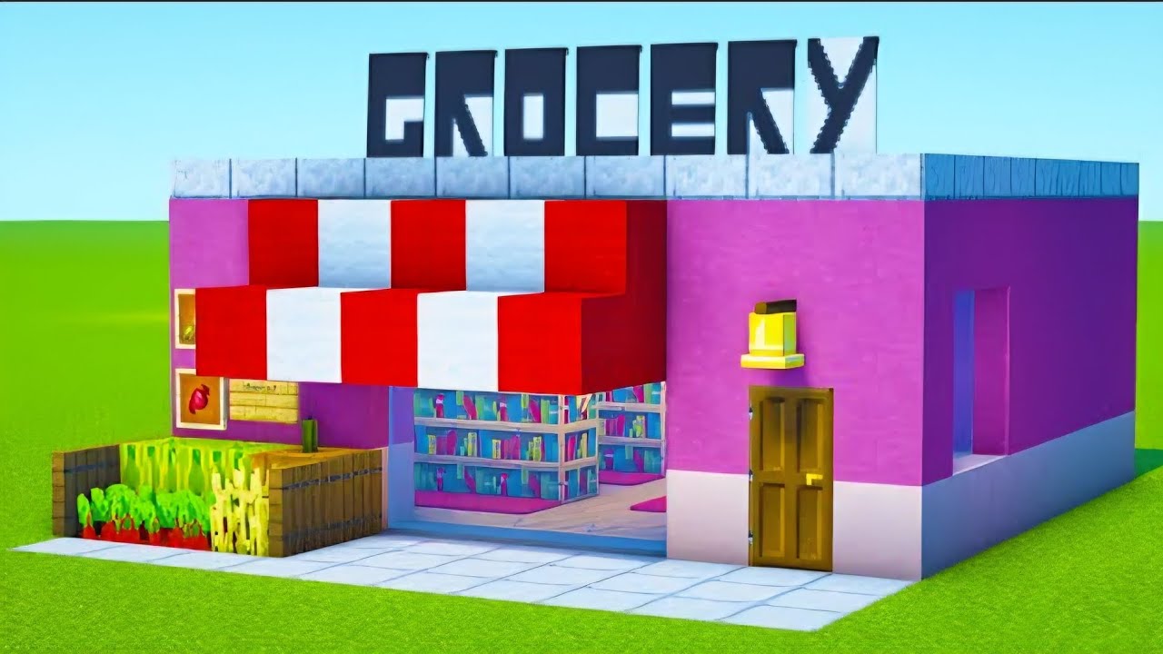 Minecraft TSMC Mini City – Episode 7: Grocery Store 🛒 (Build Showcase ...