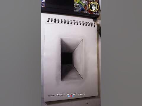 easy basic 3d drawing tutorial 😍 #ameerartist #trending #shorts # ...