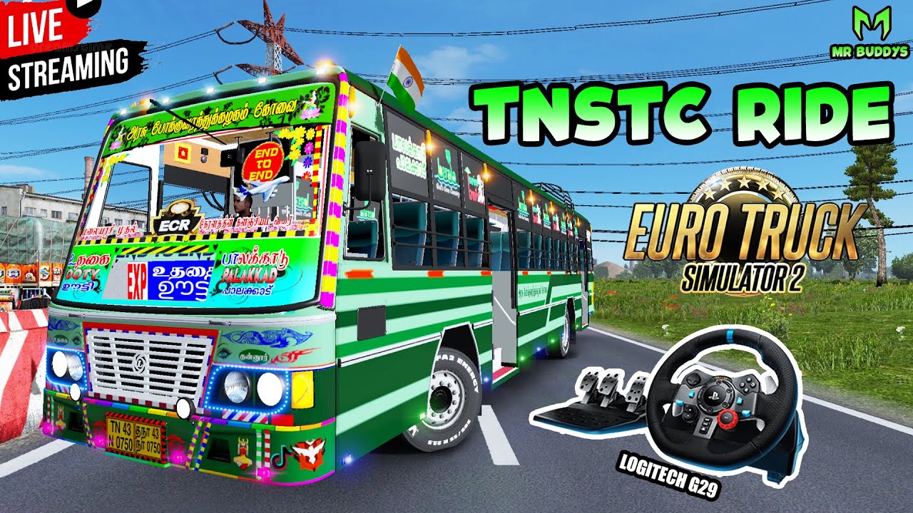 🔴GREEN TNSTC BUS MOD DRIVING💥| Ooty To Palakkad💥| Logitech g29 Steering ...