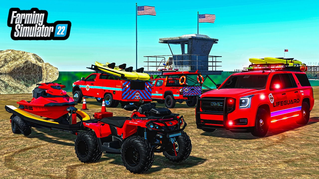I BUILT A BEACH RESCUE STATION! (JETSKI + FOUR WHEELER) | FS22 - YouTube