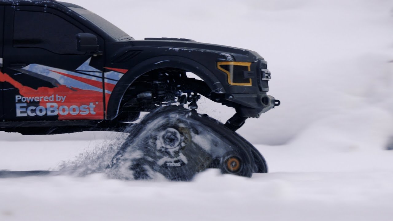 TRX4 Raptor F150 Track Set MatTrack Snow Road Off-Road - YouTube