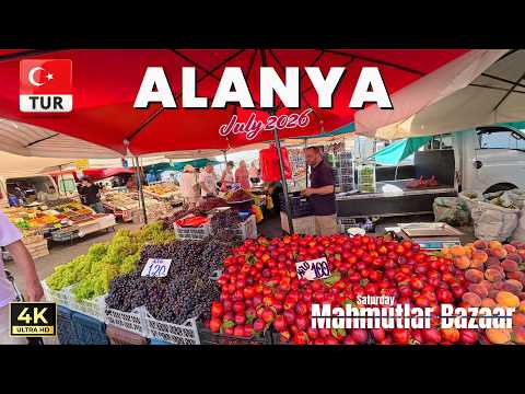 Alanya Mahmutlar Saturday Market  | Antalya Turkiye | July 2026 [4K HD]