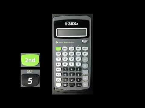 TI-30Xa Calculator: Using numbers in exponential notation - YouTube