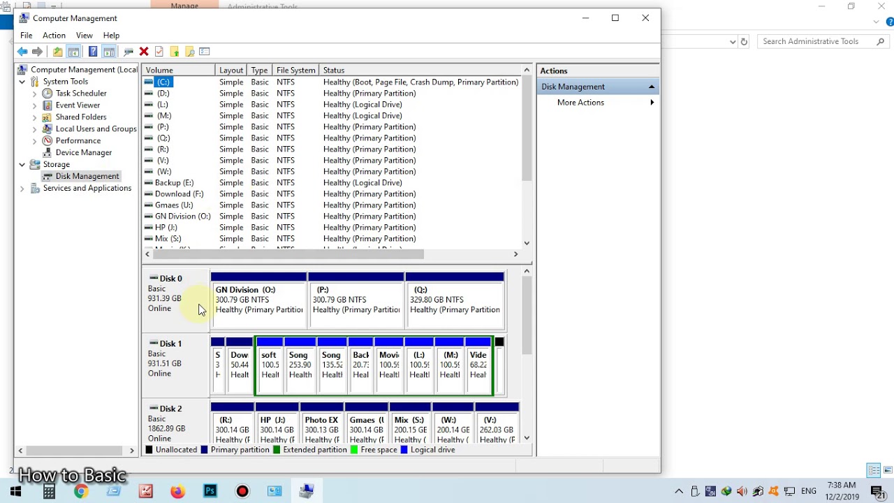 How to View Hard Disk Size/ Partition Details - YouTube