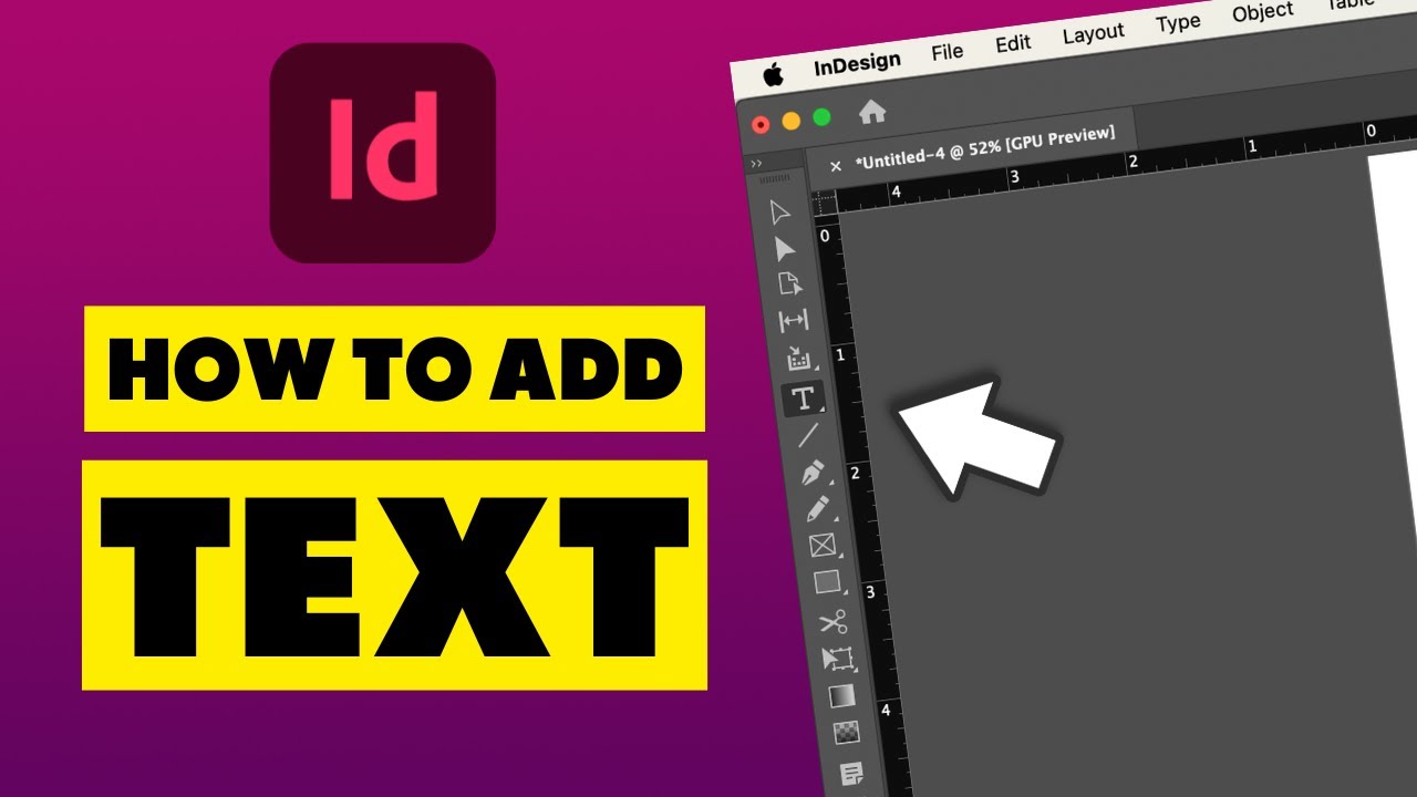 How to Add Text in InDesign - YouTube