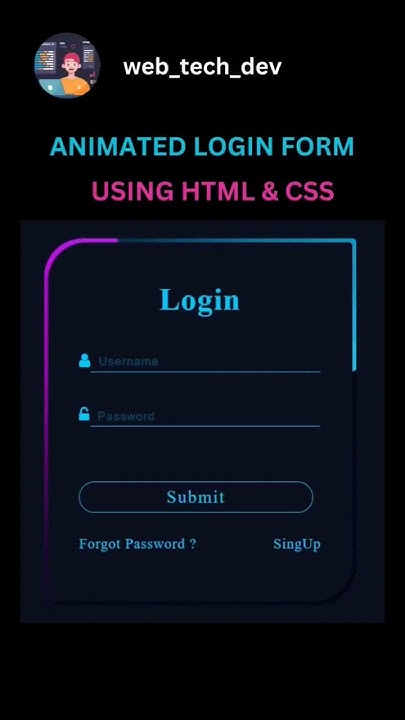 Css Animation Login Form Coding Css3 Htmlcss Html5 Javascript Css Internalcss Frontend