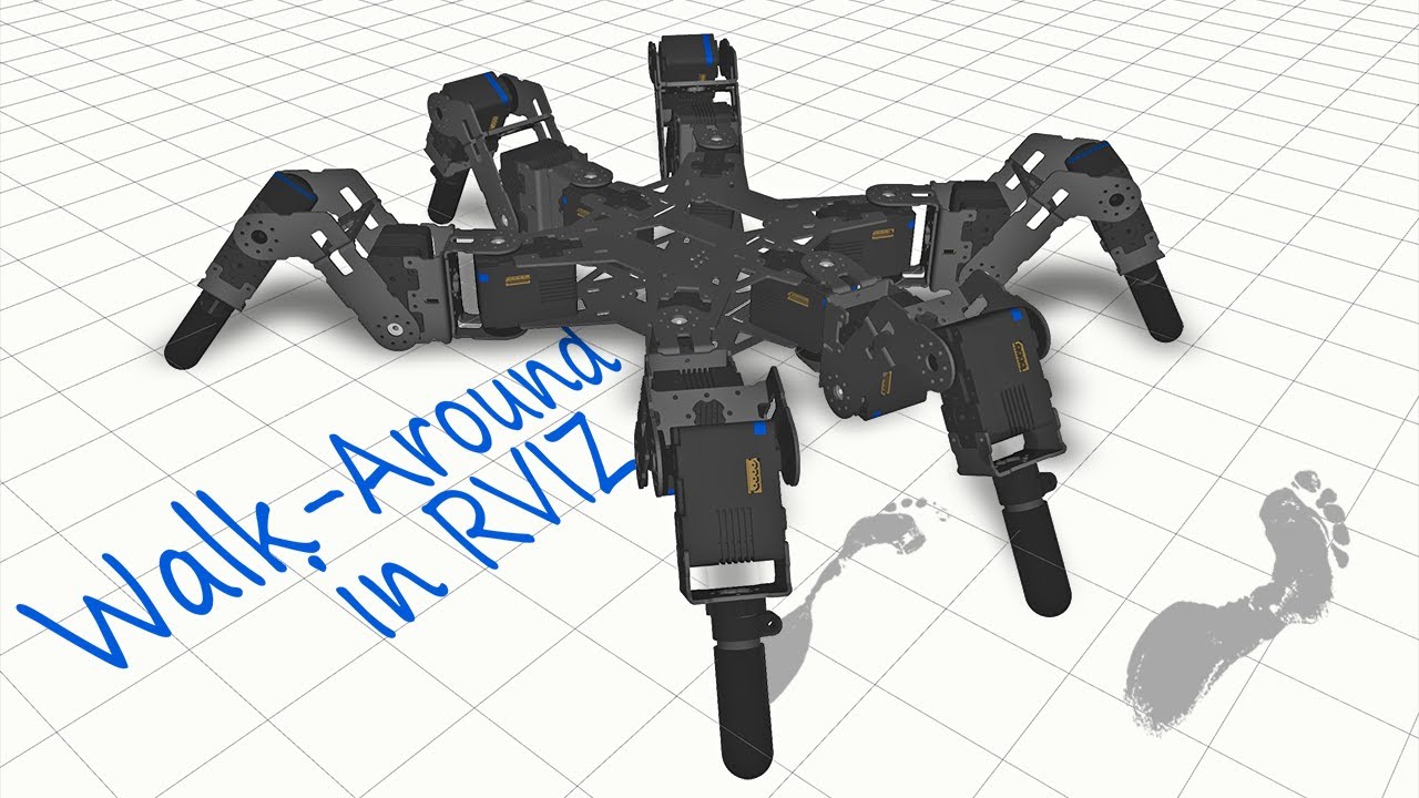 Hexapod Walk-Around in RVIZ - YouTube