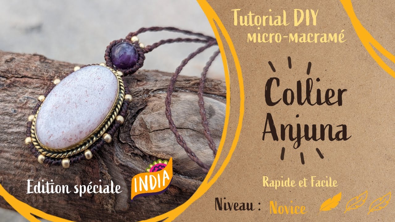 Sertir une pierre rainurée en 10 minutes et réaliser un collier facile ...