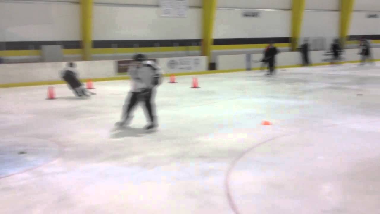 Inside Edge Power Skating Hockey Drill w/ Puck - Pittsburgh, PA - YouTube