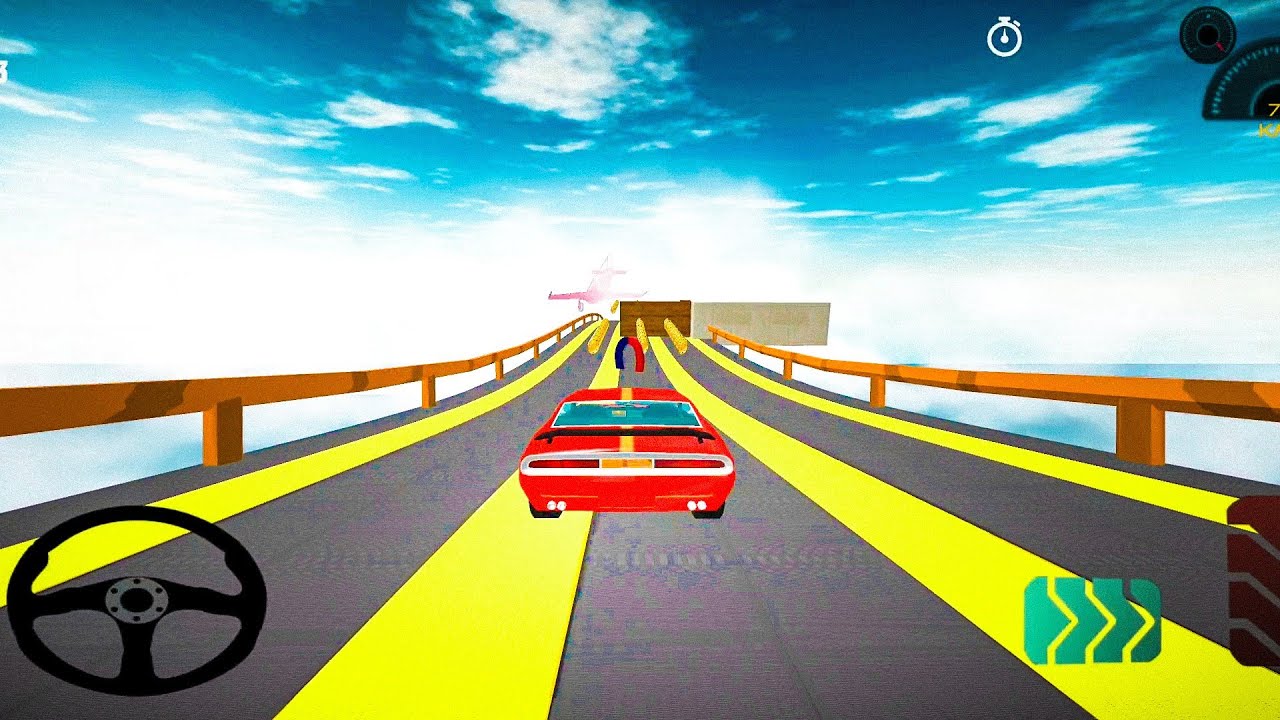 RED CAR RACE EASY ANDROID GAMEPLAY #cargame #cardriving #carstunts ...