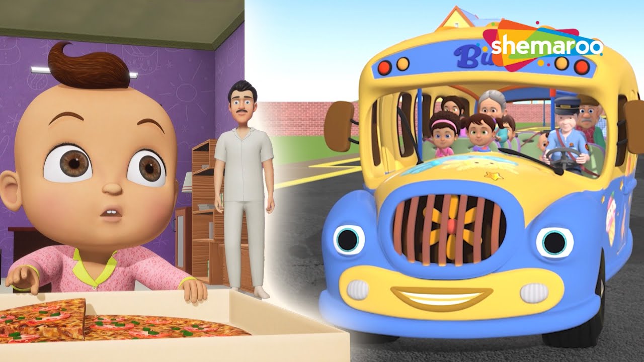 Wheels on the bus + Johny Johny Yes Papa | 3D Nursery Rhymes & Kids ...