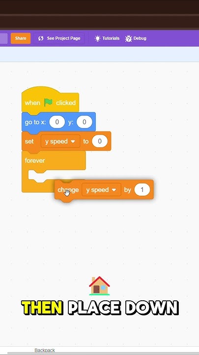 How to make gravity in scratch in under 1 minute - YouTube