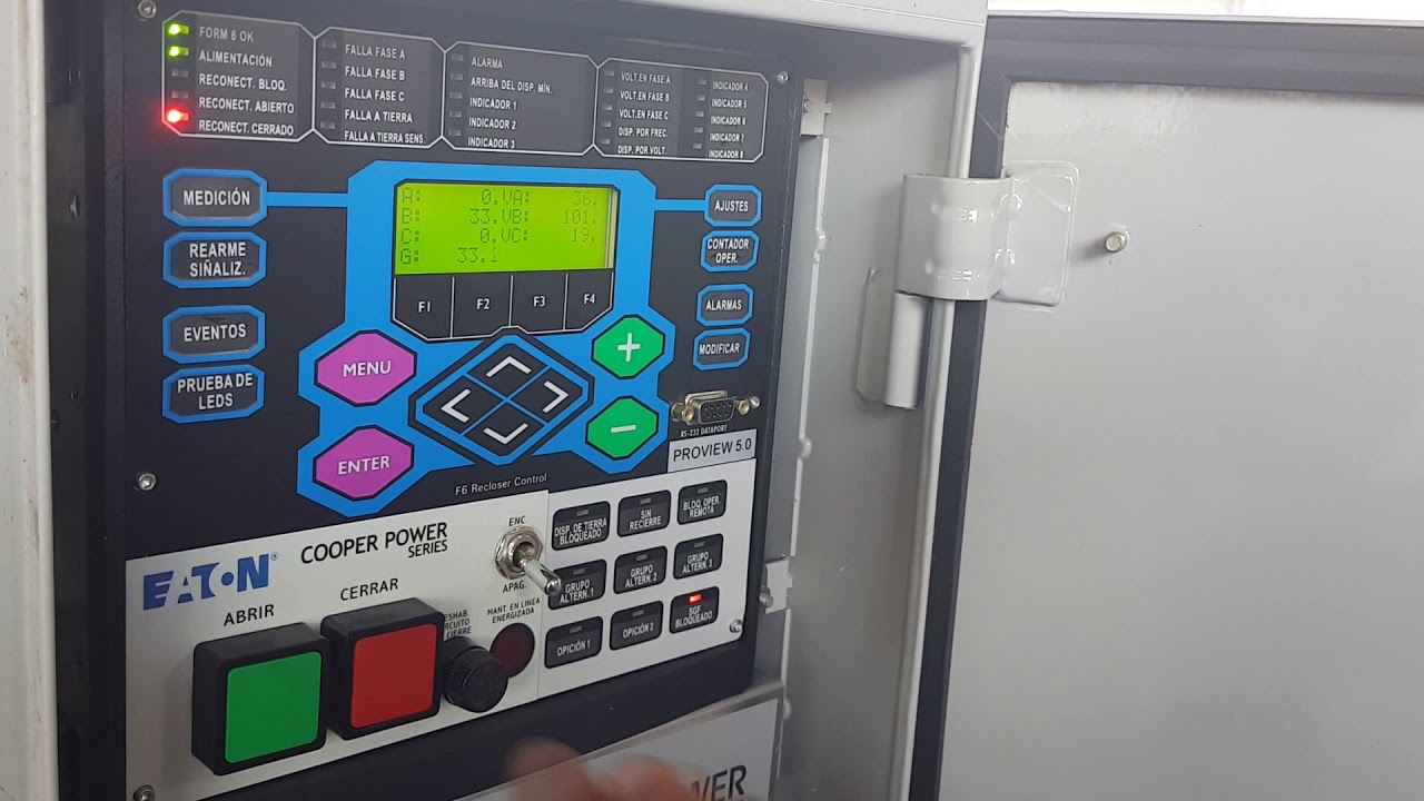 02 - Reconectador Cooper Form 6 - Apertura y Cierre - YouTube