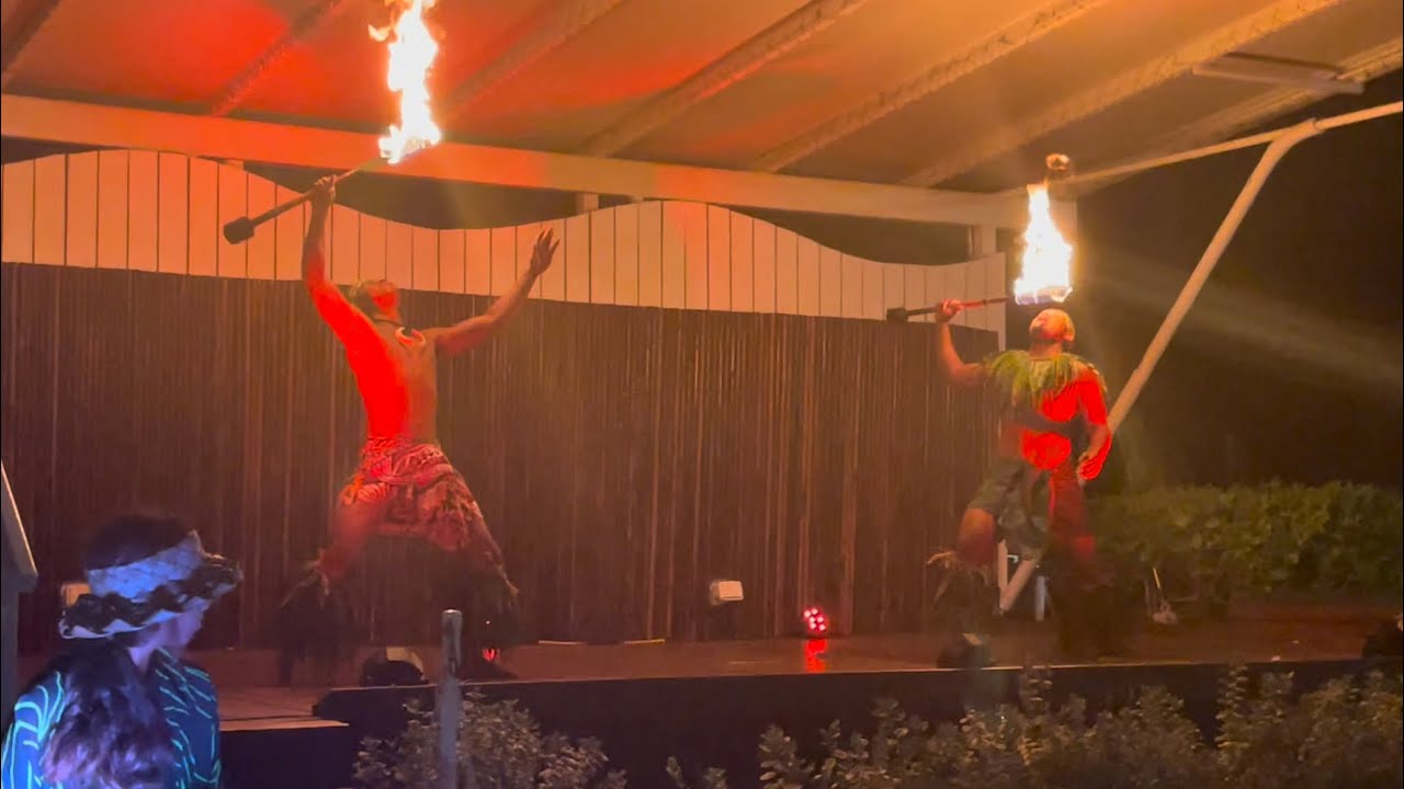 Fire Knife Dance | Diamond Head Luau | TheBaby Escapades - YouTube