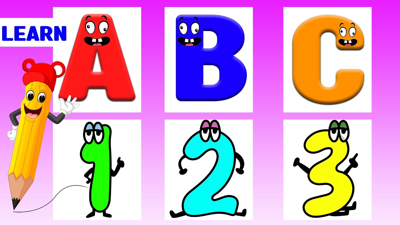 ABC and 123 Learning Videos For 3 Year Olds + Nursery Rhymes & Kids ...