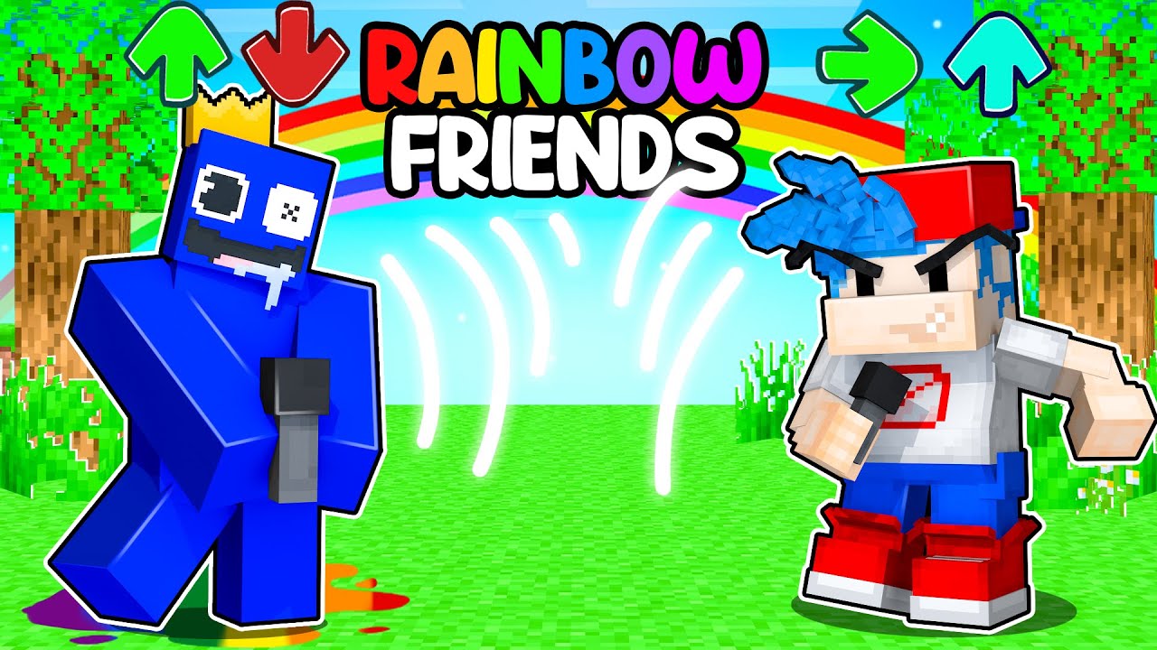 RAINBOW FRIENDS VS Boyfriend in Friday Night Funkin 360° VR Minecraft ...