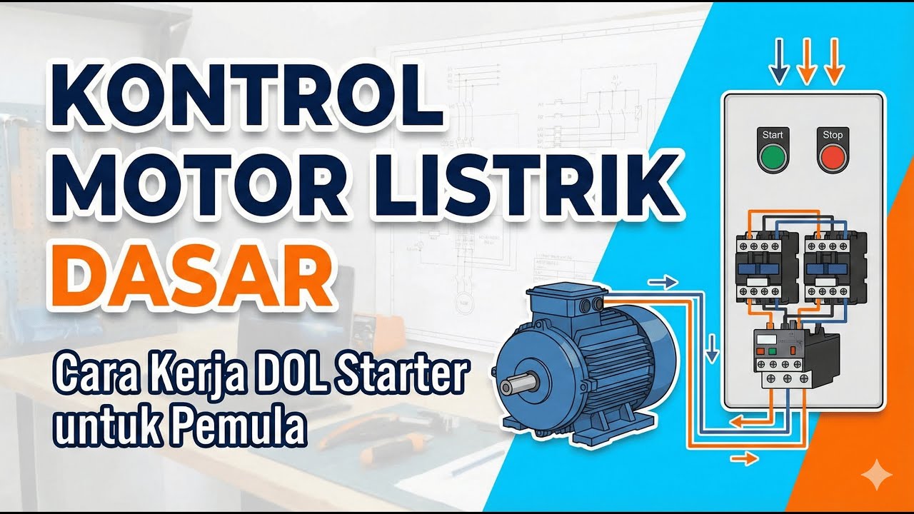 Kontrol Motor Listrik Dasar | Cara Kerja DOL Starter untuk Pemula ⚡ ...