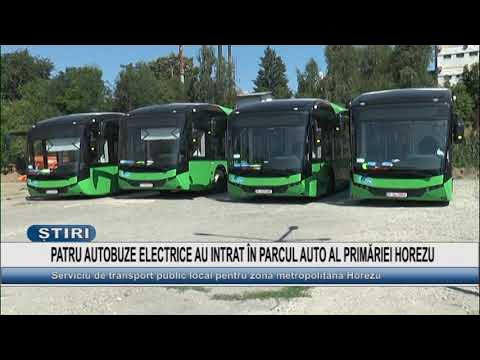 PATRU AUTOBUZE ELECTRICE AU INTRAT ÎN PARCUL AUTO AL PRIMĂRIEI HOREZU - YouTube