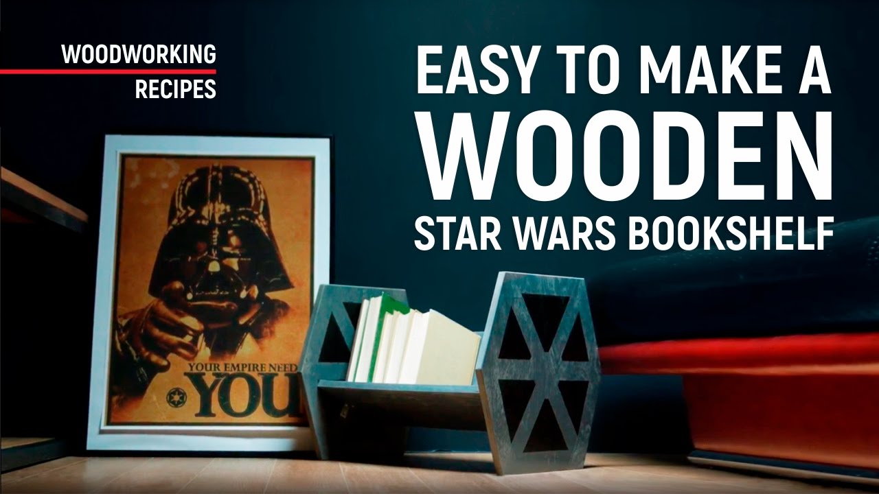 DIY Star Wars TIE Fighter wooden bookshelf - YouTube