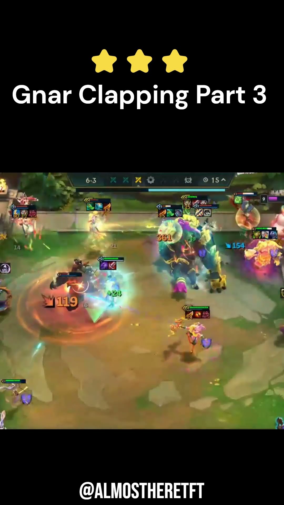3 Star ⭐️⭐️⭐️ Gnar Clapping Part 3 Leagueoflegends Set11 Tftcomp