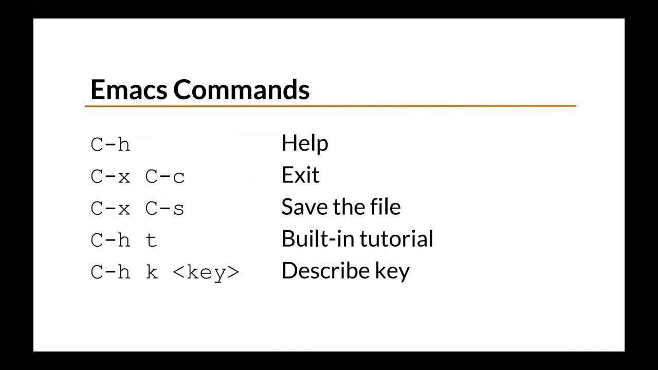 Editing Files with Emacs - YouTube