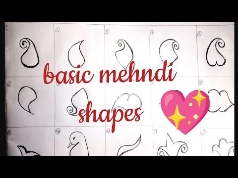 Basic mehndi shapes heena elements easy and simple forbeginners ...
