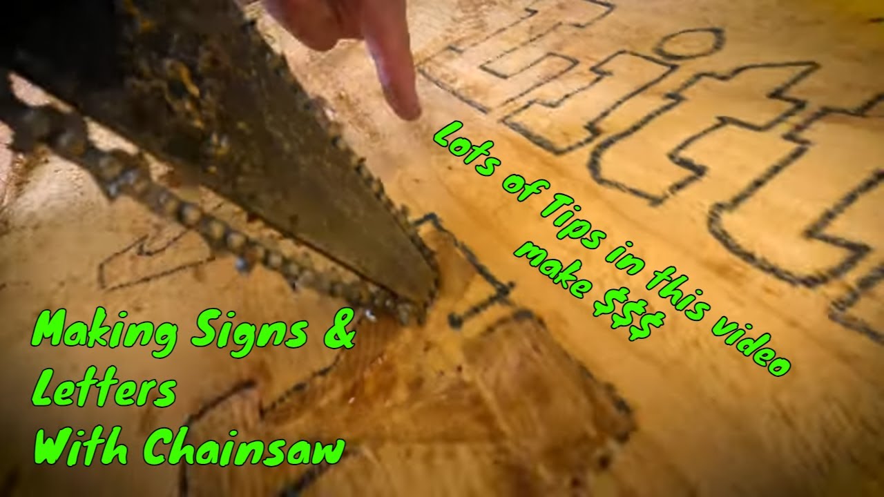 HOW TO CARVE WOOD LETTERS for SIGNS - sign wood carving - $$$ - Bonus ...