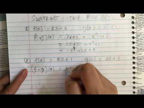 How to subtract two functions - YouTube
