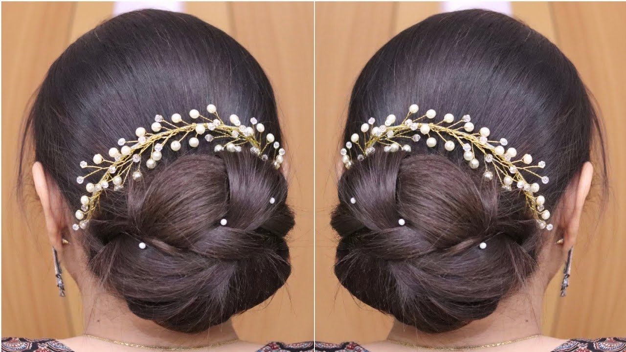 Wedding Juda Bun Hairstyle | Easy Juda Hairstyles For Wedding | Wedding ...