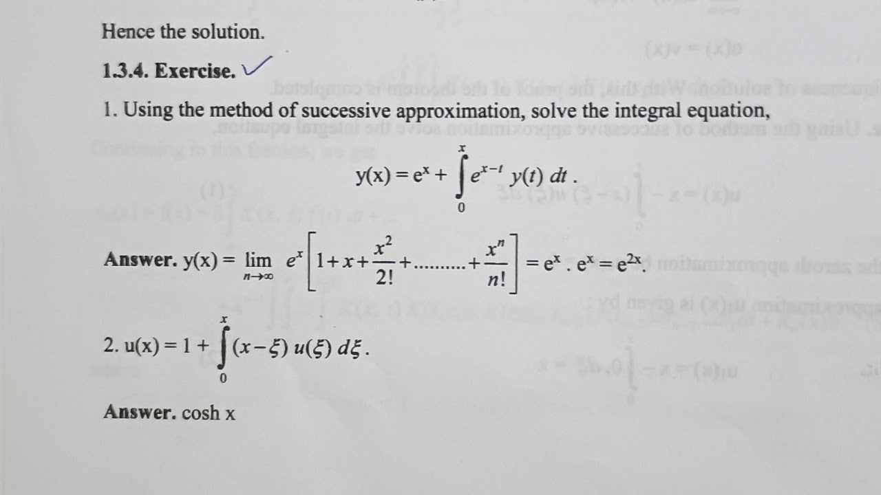 Episode 26 solution of book exercise part 3 Q1 to 6 by successive ...