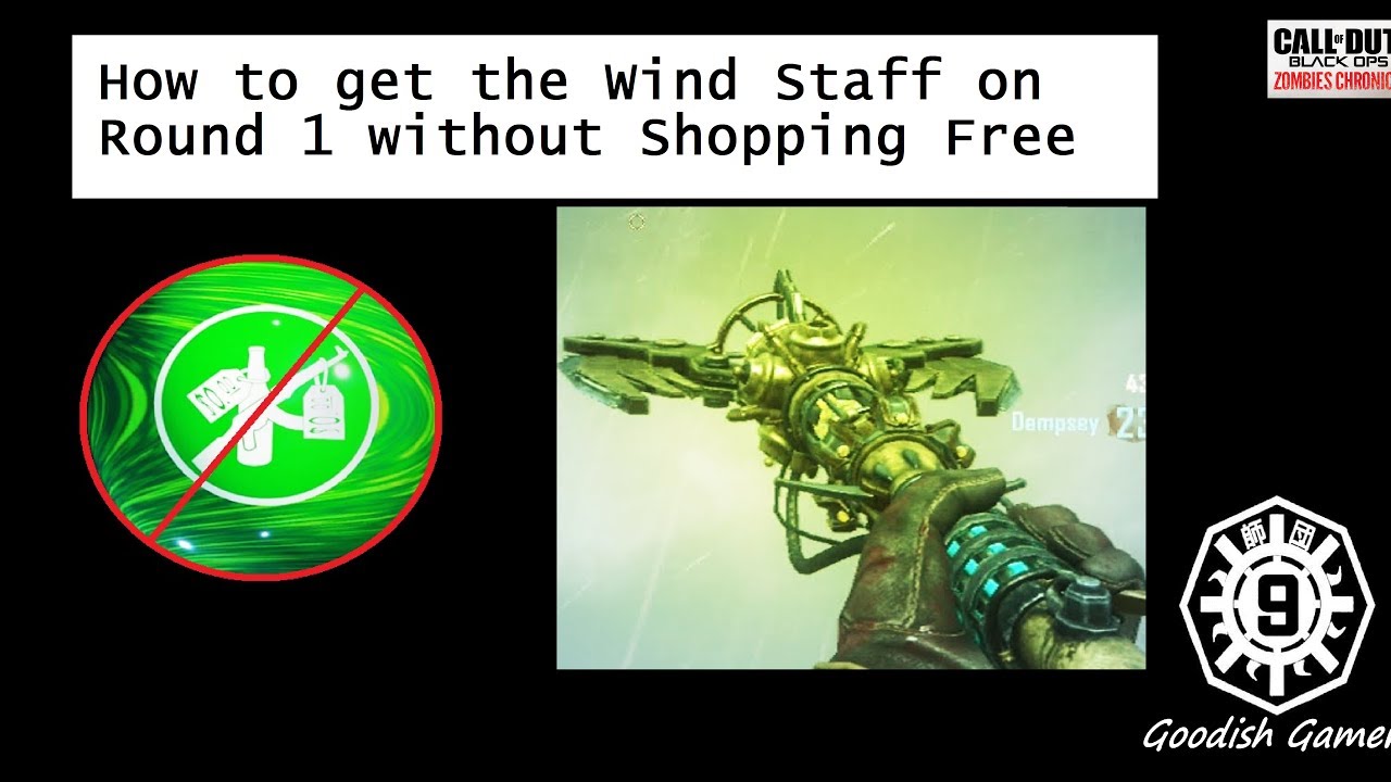 NO SHOPPING FREE ROUND 1 WIND STAFF TUTORIAL!! Zombies Chronicles ...